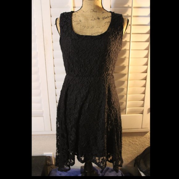 maite perroni | Dresses | 25 Maite Perroni Black Lace Mini Dress Size M ...
